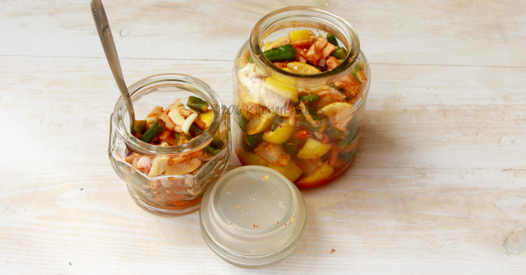 Quick Ginger, Garlic, Chilli & Lemon Pickle or Adrak Ka Achaar Recipe ...